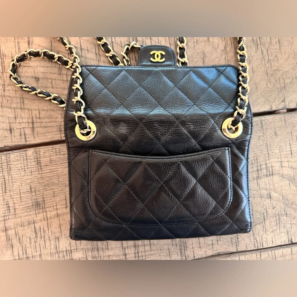 CHANEL | Bags | Chanel Classic Wallet On Chain Woc Black Caviar Leather ...